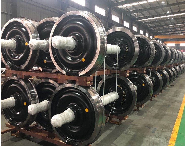 Railway Wheel Set BA004 Wheelset(22.5t) TSI Certification