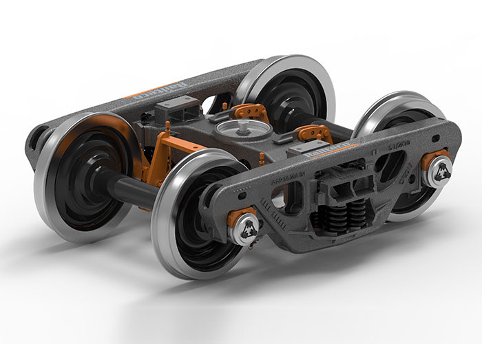 Casting Steel Railway Three Piece Bogie 80 km/h Maximum Running Speed