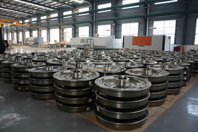400mm - 1250mm Steel Rail Wheels , Rail Car Wheels Customized Size